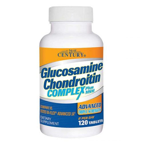 21st Century Glucosamine Chondroitin Complex Plus MSM - 120 Tablets - Hercules Supplements Egypt